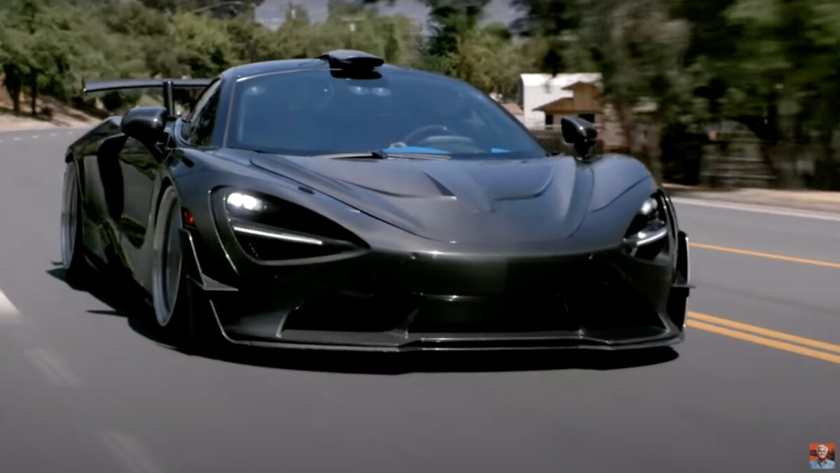 Jay Leno checks out a McLaren 720S modified by 1016 Industries - Automobile