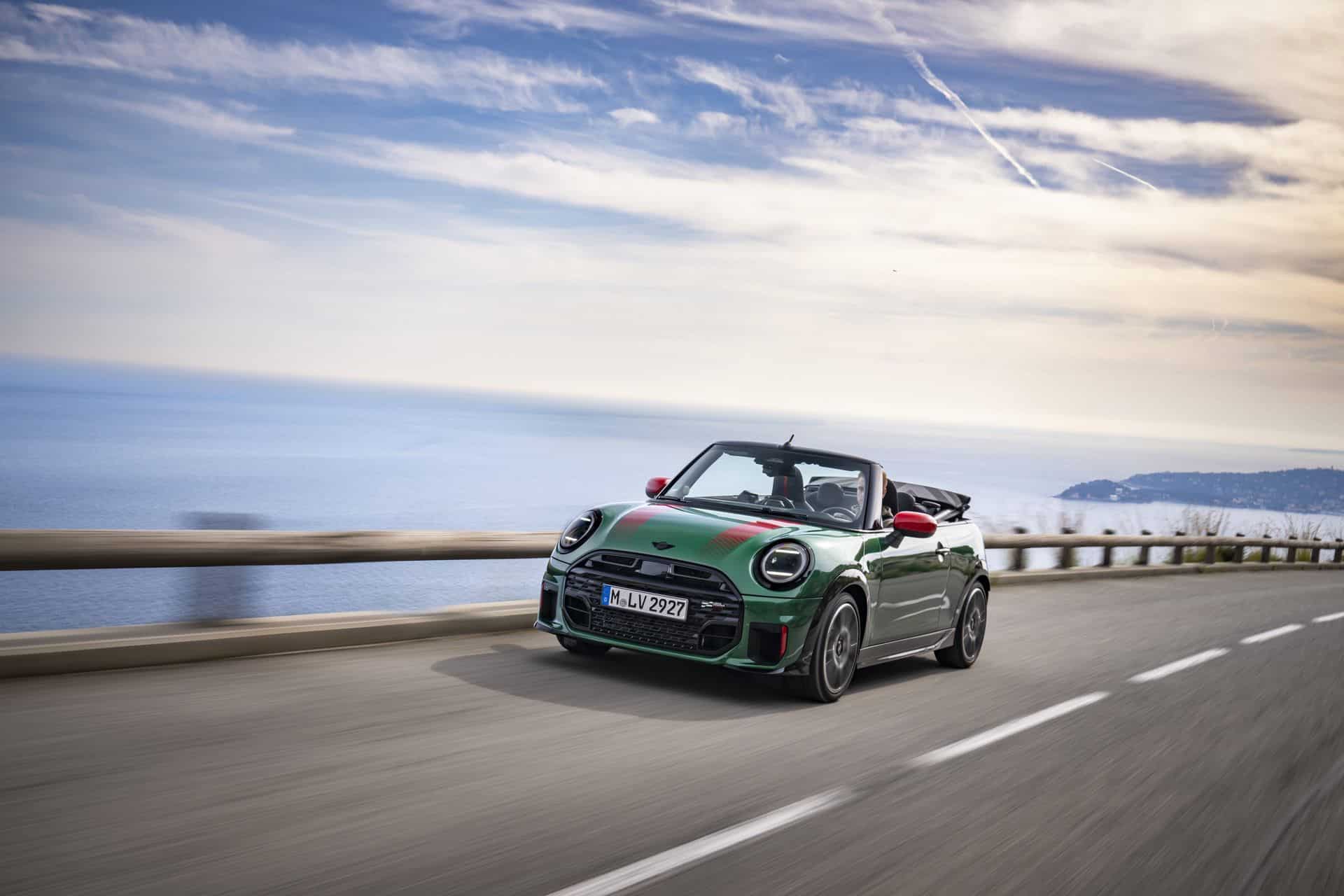 2025 Mini JCW Cabrio meets the French Riviera in British Racing Green ...